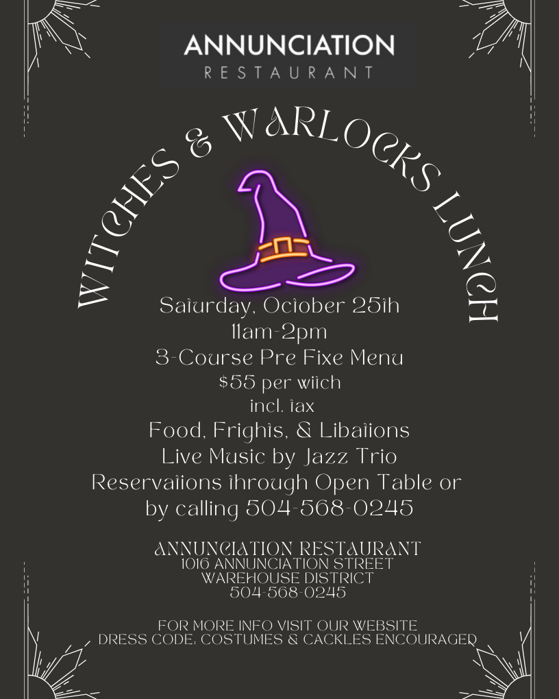 Our Menu – Annunciation Restaurant